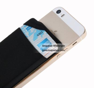 China Promotion Various Color Card holder For Cellphone, Protective Lycra Smart Wallet for sale