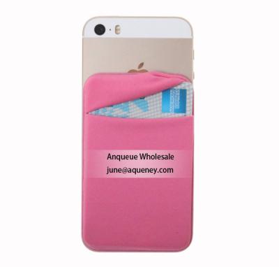 China Promotion Various Color Card holder For Cellphone, Protective Lycra Smart Wallet for sale