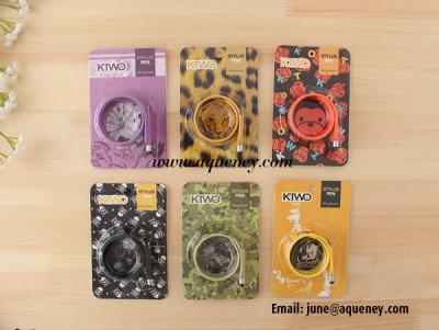 China Custom Logo Printing Silicone Slap Band Stylus Pen any pantone color can be custom made for sale