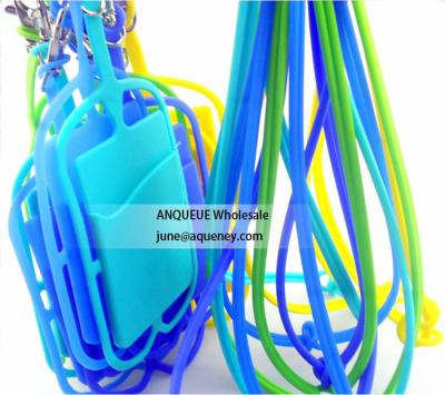 China ANQUEUE NEW OEM silicone credit card holder wallet /smart phone card wallet with lanyard for sale