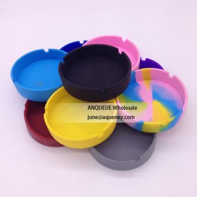 Wholesale Heat-resisting non-toxic silicone ashtray,Various color can be custom made