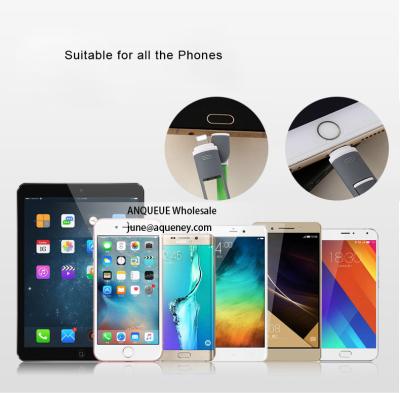 China ANQUEUE new product multi-colors TPE 2 in 1 USB cable for iphone and Galaxy for sale