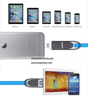 China 2 in 1 Extendable Micro USB Cable 2A Fast Charging Adapter Retractable 1M Data Cable Charger for sale