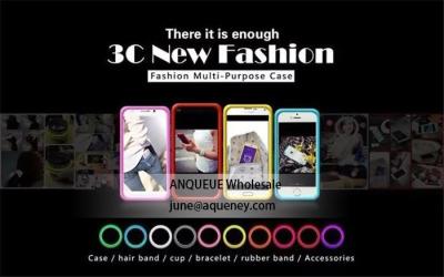 China HOT Sell universal glowing ring case silicon bumper case universal silicone phone case for sale