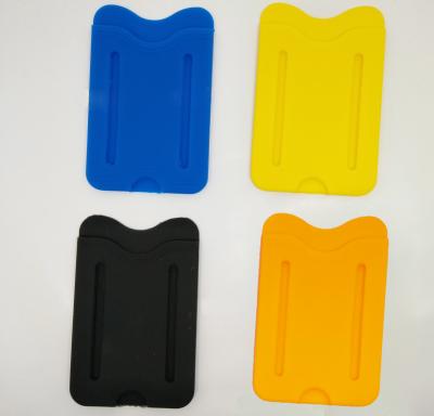 3M sticker silicone phone pouch/purse,silicone smart wallet with factory price