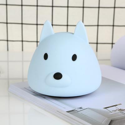 China NEW Creative Dog LED Night Light For Children Baby Kids Multicolor Silicone Bedside Lamp Touch Sensor Tap Control Night for sale