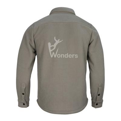 Cina Uomo 100% Corduroy Bonded Teddy Fleece Soft Shell Shirt riciclato tinto in vendita