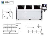 China Dual Electromagnetic Pump Selective Wave Soldering Machine 380V with 510x450mm PCB Capacity and 28KW Power for sale