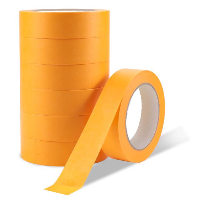 Car Painting Masking Tape Washi Orange showing roll and application example