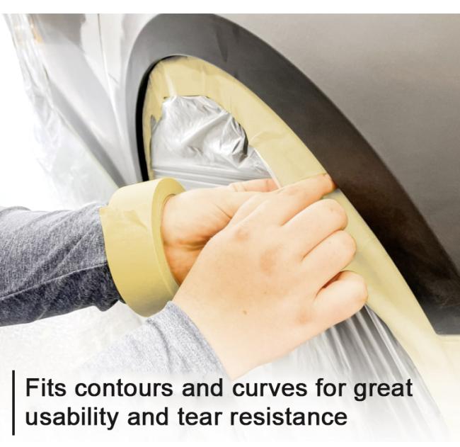 Masking tape in use for automotive painting