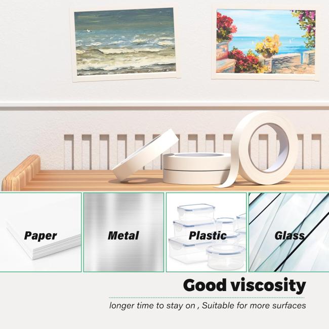 Custom logo printing option on white masking tape