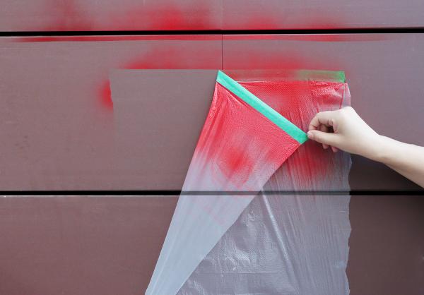 Quality Moisture Proof High Temperature Outdoor Maskeleme Taped Auto Paint Film Refinish for sale