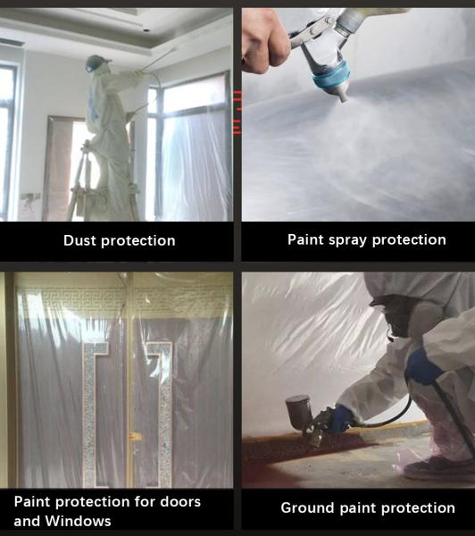Quality Moisture Proof High Temperature Outdoor Maskeleme Taped Auto Paint Film Refinish for sale