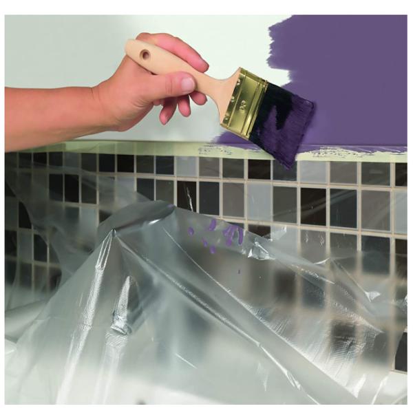 Quality PE Plastic Film Transparent Crepe Paper Spray Painting Covering Car Taped for sale