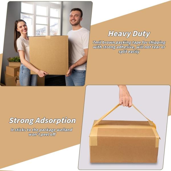 Quality Customized Logo Waterproof Kraft Paper Packaging Tape Roll With Acrylic Adhesive for sale
