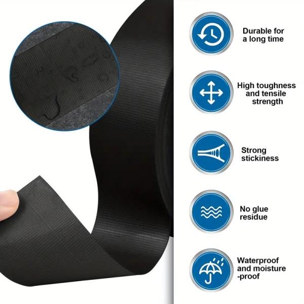 Quality 3 Inch Easy Tear Matte Gaffa Tape Black Heat Resistant Carton Package for sale