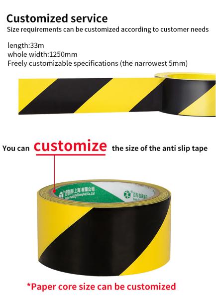 Quality Floor PVC Warning Tape For Safety Marking High Visibility Yellow Caution Floor for sale