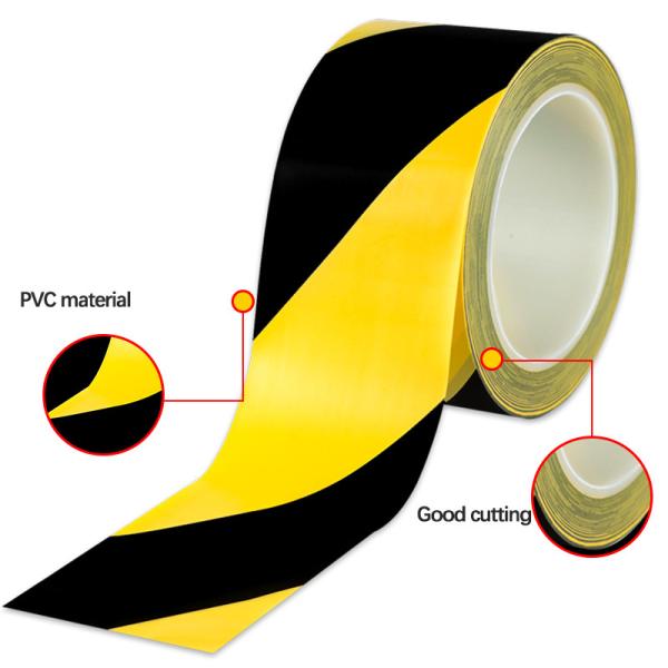 Quality Logo Printing Rubber Adhesive PVC Marking Tape Caution And Danger Barricade Tape for sale