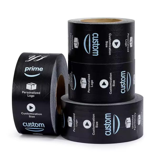 Quality Custom Logo Brand Black Water Activated Kraft Paper Gum Packing Tape for sale