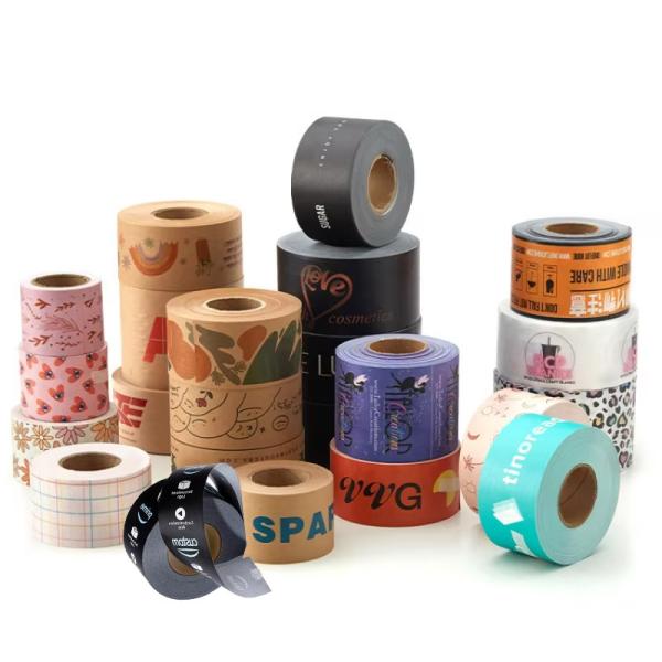 Quality Custom Colored Eco Friendly Degradable Gummed 3 Inch Printed Parcel Package Kraft Paper Adhesive Tape with Logo for sale