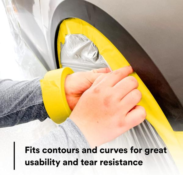 Quality Custom Automotive Refinish Yellow Masking Tape for sale