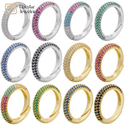 Cina Zircone d'apertura regolabile dei gioielli dell'oro di Diamond Eternity Rings 18k per le donne in vendita