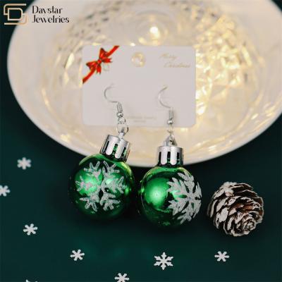 Cina Orecchini di Natale per il pupazzo di neve d'argento Santa Drop Dangle Earrings degli alci dell'albero di natale degli orecchini della festa delle donne in vendita