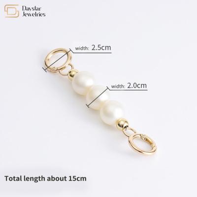 中国 DIY バッグチェーンストラップパール財布フラットメタルチェーンストラップとバックルハンドバッグ交換クロスボディチェーン 販売のため