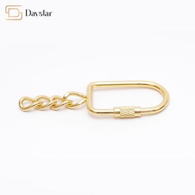 Cina Diy Keychain Crafts / Jewelry Making Metal Locking Carabiner Keychain With Jump Rings in vendita