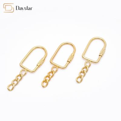 Cina Diy Keychain Crafts / Jewelry Making Metal Locking Carabiner Keychain With Jump Rings in vendita