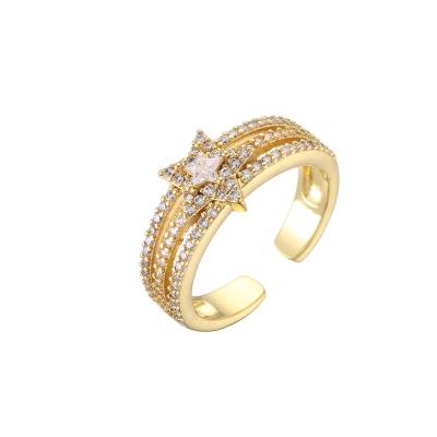 Cina OEM di lusso Diamond Engagement Rings elegante della CZ 24k di oro solido di nozze sintetiche degli anelli in vendita