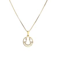 China Smiley 18K Gold Jewelry Set 2 Piece Necklace and Earrings for Women for sale