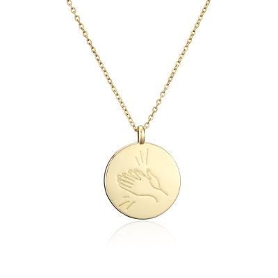 Cina collana d'annata del pendente della moneta 24K in vendita