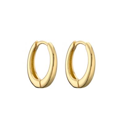 Cina Orecchini rotondi contemporanei del cerchio dell'oro degli uomini delle donne dei gioielli dell'oro 18k di acciaio inossidabile in vendita