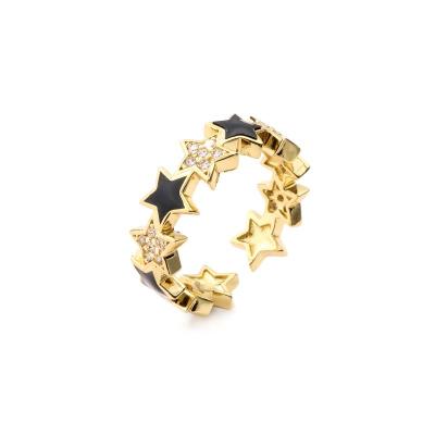Китай Таможня циркона CZ открытого кольца звезды золота 14k регулируемая кубическая продается