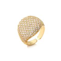 China 14K Yellow Gold Cubic Zirconia Micro Paved Open Ring Engagement Band 1.5mm for sale