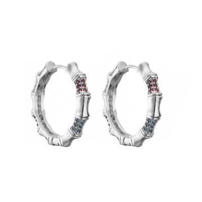 Cina Orecchini di Sterling Silver Jewelry Hoop Huggie del cristallo 925 unisex in vendita