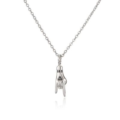Cina Pendente bello del dito medio di 925 Sterling Silver Chain Necklace Unique in vendita