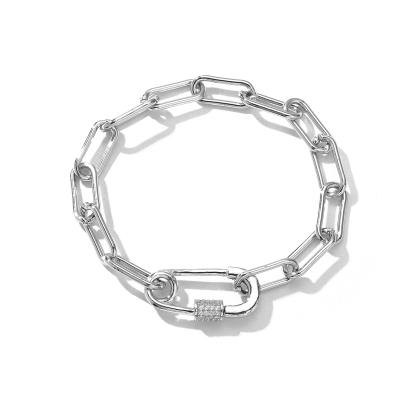 Cina ODM dell'OEM di Sterling Silver Jewelry Bracelet Charm di zircone 925 in vendita