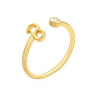 China Engagement gold plated initial ring for sale