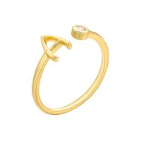 China Engagement gold plated initial ring for sale