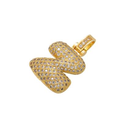 Cina Il micro del pendente dell'oro dell'alfabeto 18K pavimenta gli incanti hip-hop dell'oro della CZ per la fabbricazione dei gioielli in vendita