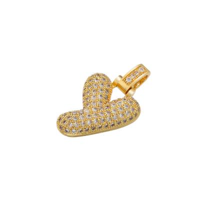 Cina Il micro del pendente dell'oro dell'alfabeto 18K pavimenta gli incanti hip-hop dell'oro della CZ per la fabbricazione dei gioielli in vendita