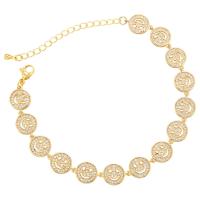 China 18k Gold Plated Smiley Face Zircon Necklace 45cm Chain for Women for sale