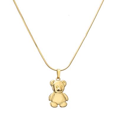 Cina L'orso S925 Sterling Silver Jewelry Gold Plated lucido ciondola gli orecchini e l'insieme della collana in vendita