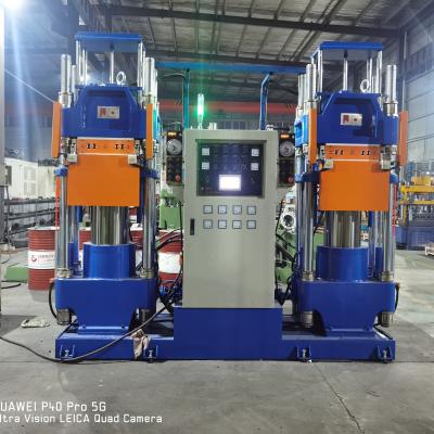 China Compression Molding Hydraulic Press with Top&Bottom Core Lifters for sale