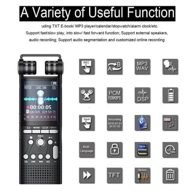 China Profissional 8GB 1536kbps Multifunção USB LCD Gravador de voz digital Suporte MP3 Player Dictaphone à venda