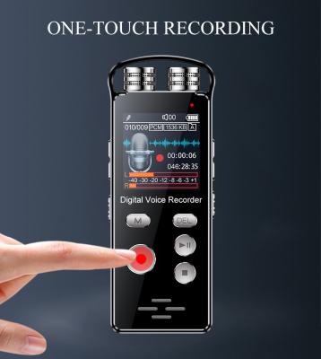 中国 8GB USB LCDデジタル音声レコーダー 1536kbps 多機能サポート MP3 プレイヤーと WAV REC 形式のディクトフォンレコード 販売のため