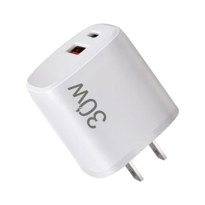 China USB-C-opladerblok 30W PD supersnel opladen blok type C plug-in wandadapter snelladen voor mobiele telefoon Te koop