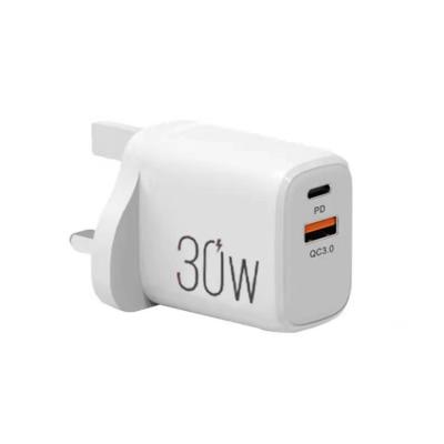 China USB-C-opladerblok 30W PD supersnel opladen blok type C plug-in wandadapter snelladen voor mobiele telefoon Te koop